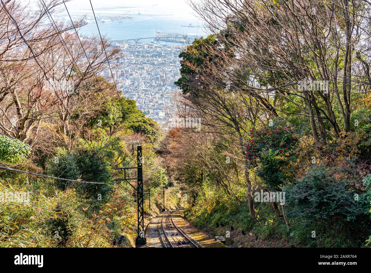 Maya cable car and ropeway system travels between the mountaintop and ...