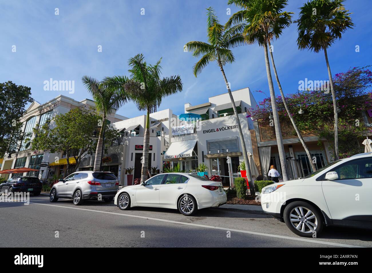 NAPLES, FL -30 JAN 2020- View of the Fifth Avenue South street in ...