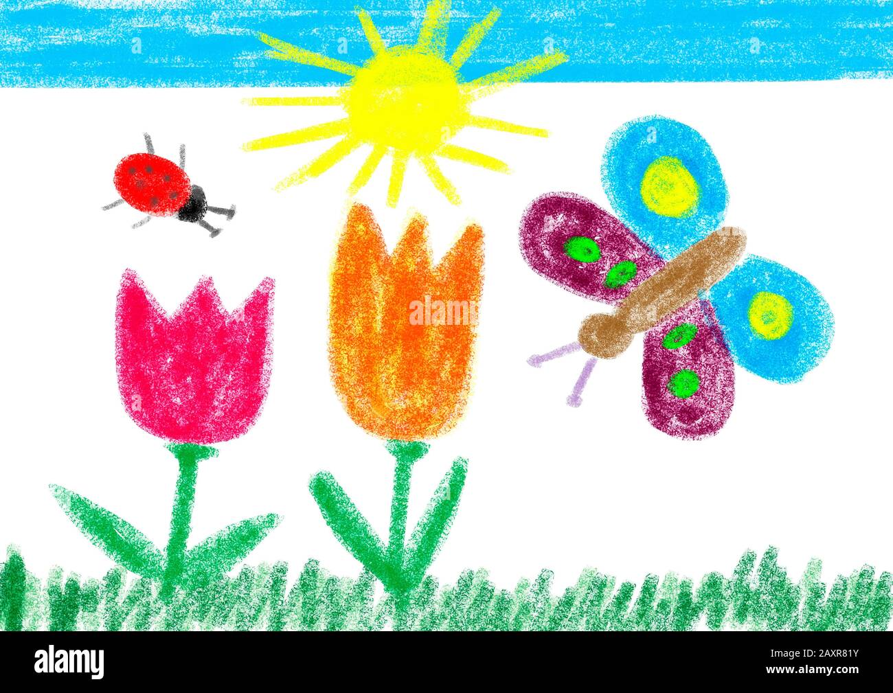 Child's illustration ladybird hi-res stock photography and images - Alamy