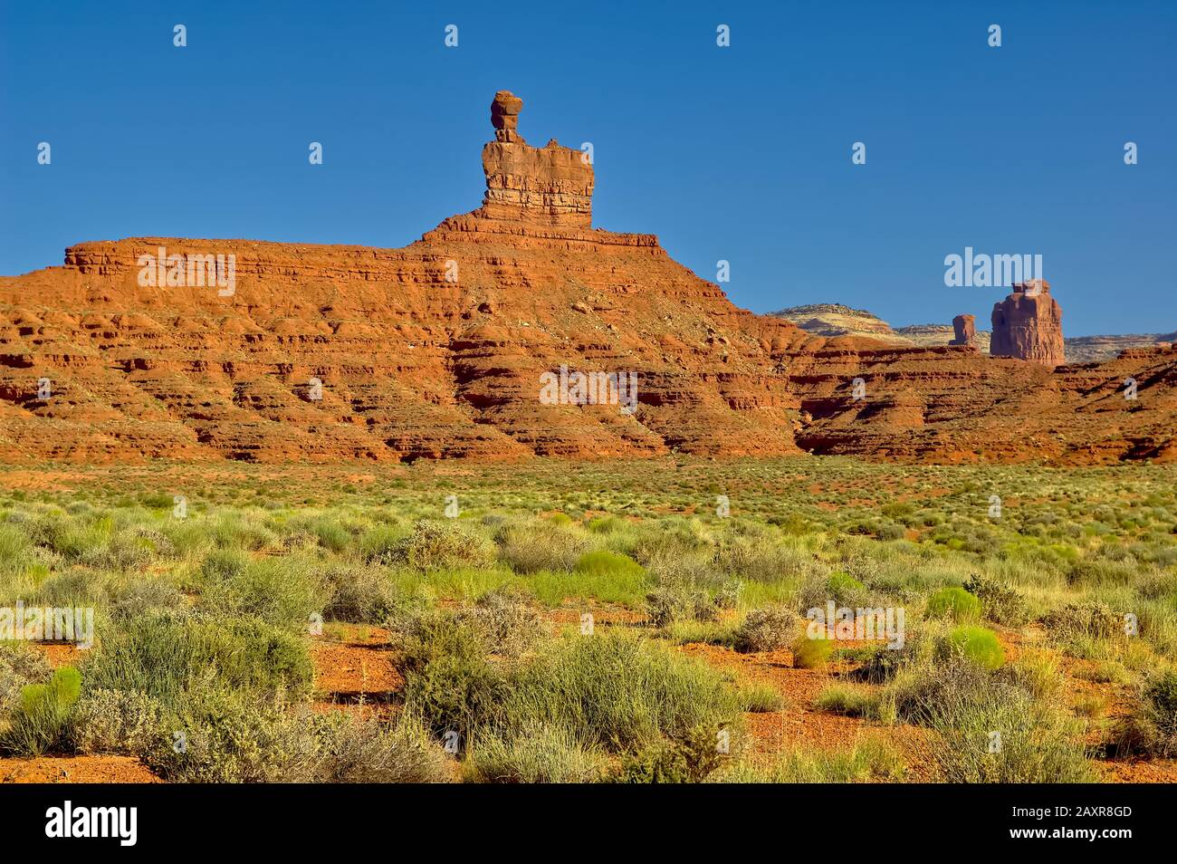 A morning view of the rock formation known as the Lady in the Bathtub ...