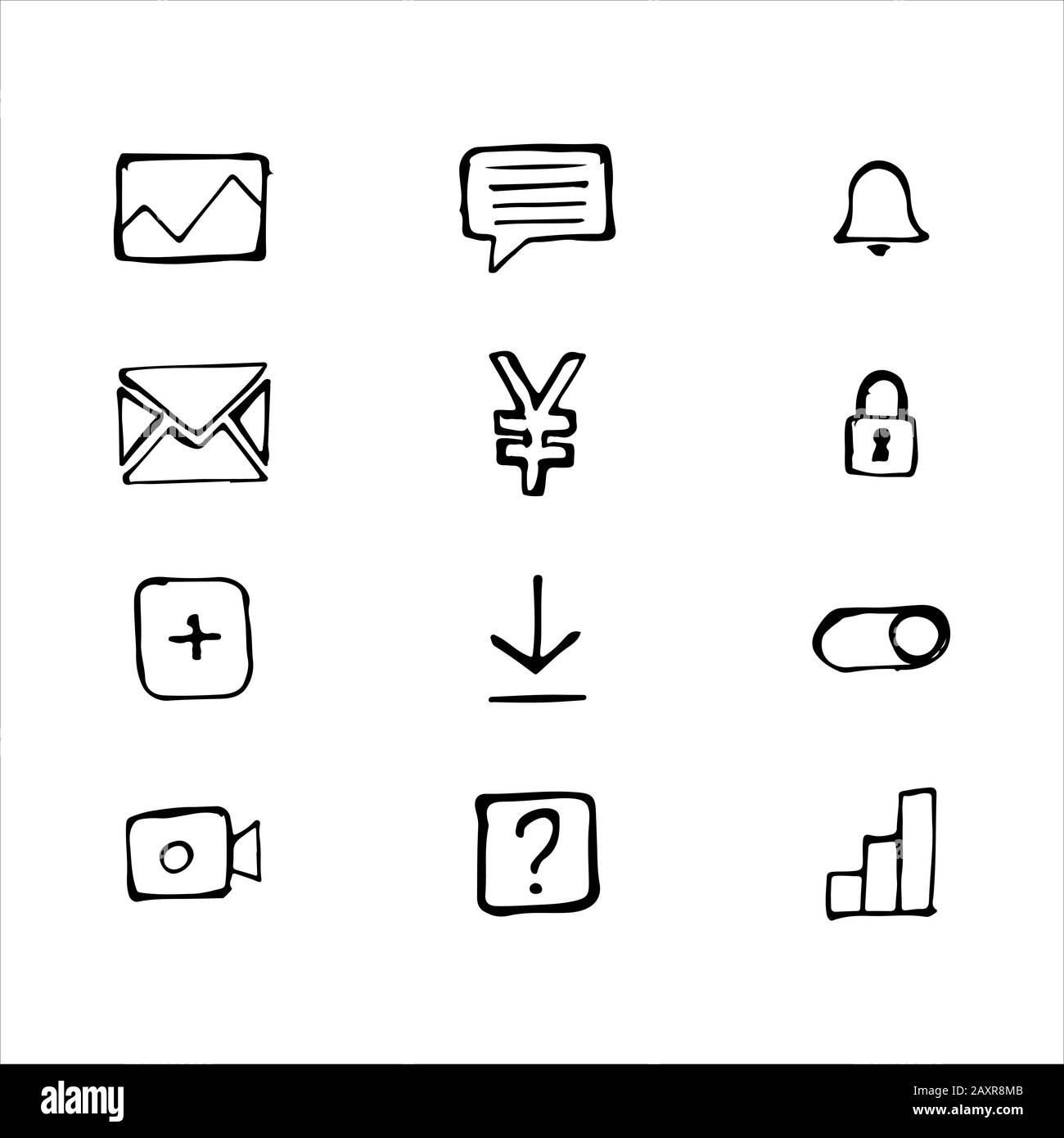 Business set of icons drawn by hand Stock Vector Image & Art - Alamy
