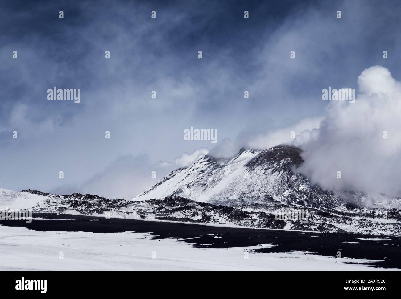 Hike to Etna. View of the main crater Stock Photo - Alamy