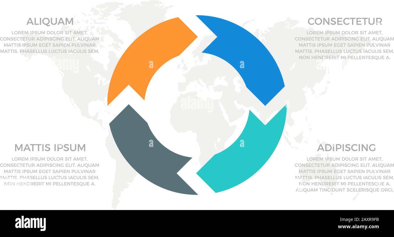 Set of orange, blue, turquoise and gray elements for infographic with ...