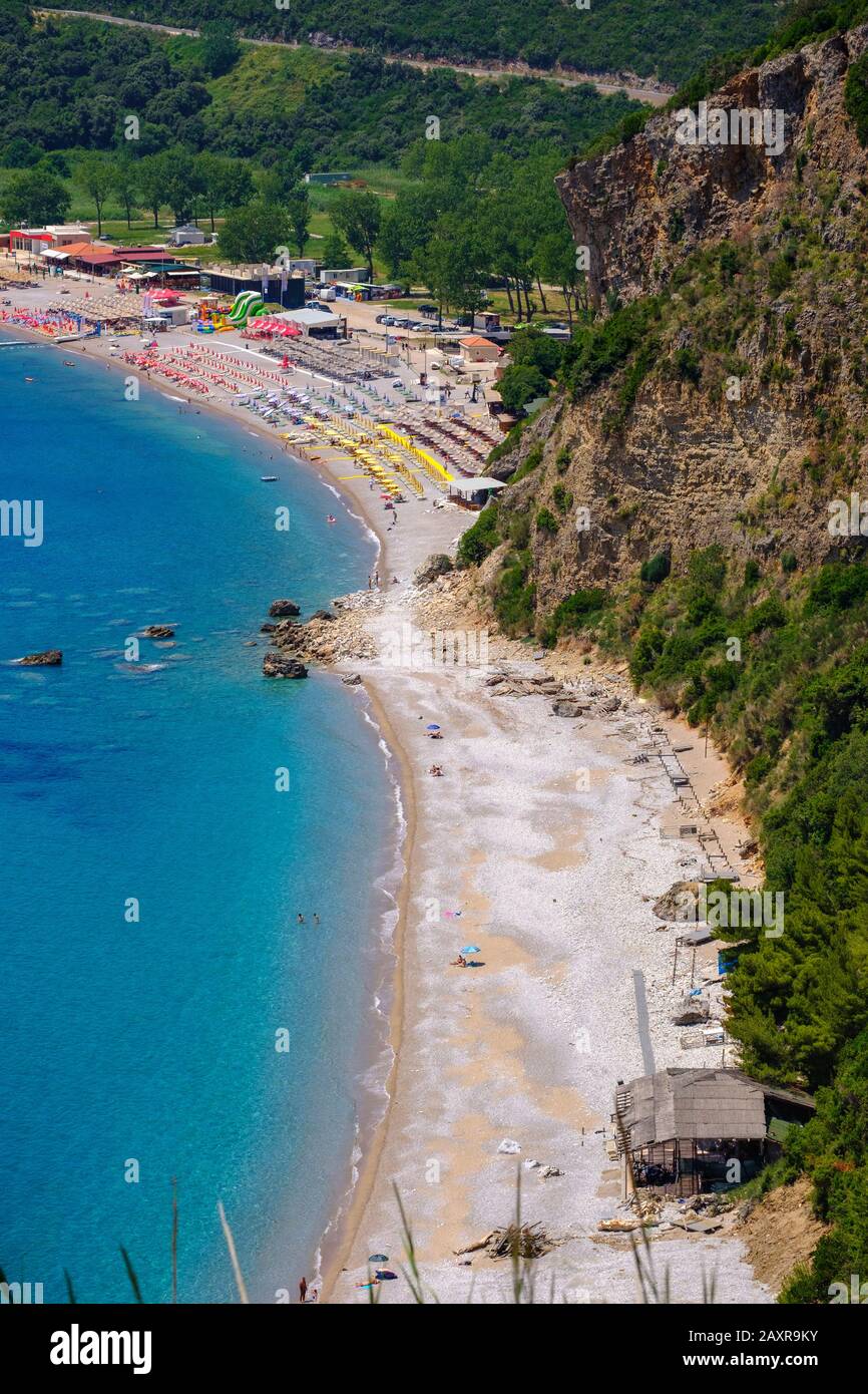 Jaz beach, at Budva, Adriatic coast, Montenegro Stock Photo - Alamy