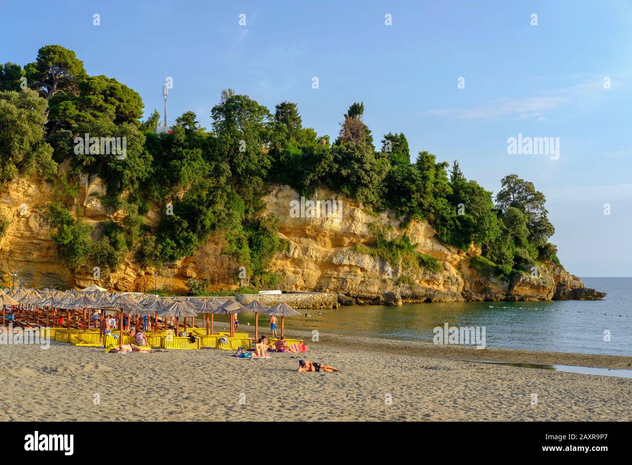 Mala Plaza beach in Ulcinj, Adriatic coast, Montenegro Stock Photo - Alamy
