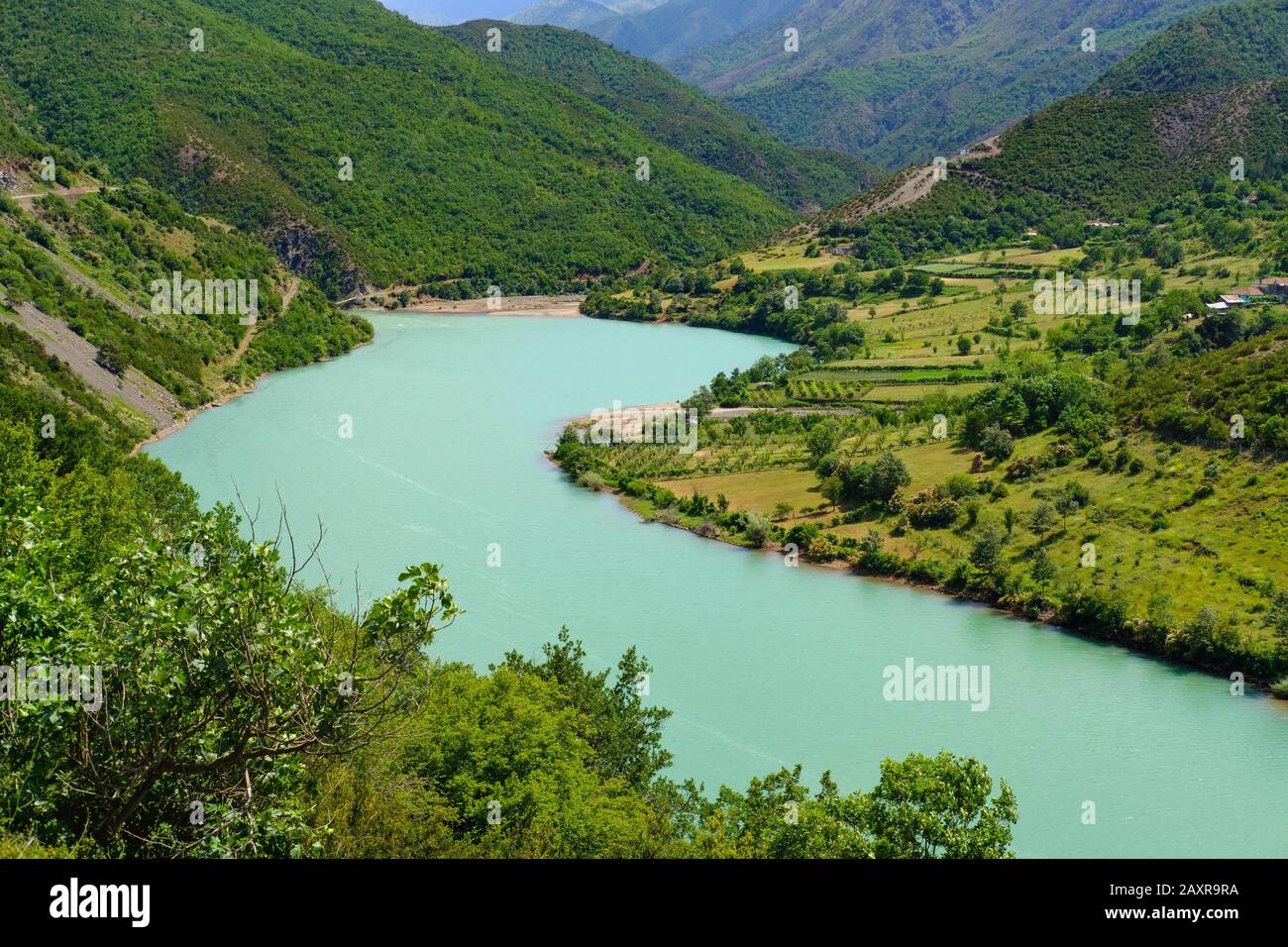 Shkopet Reservoir, Liqeni i Shkopetit, Mat River, Ulëz, Qark Dibra ...