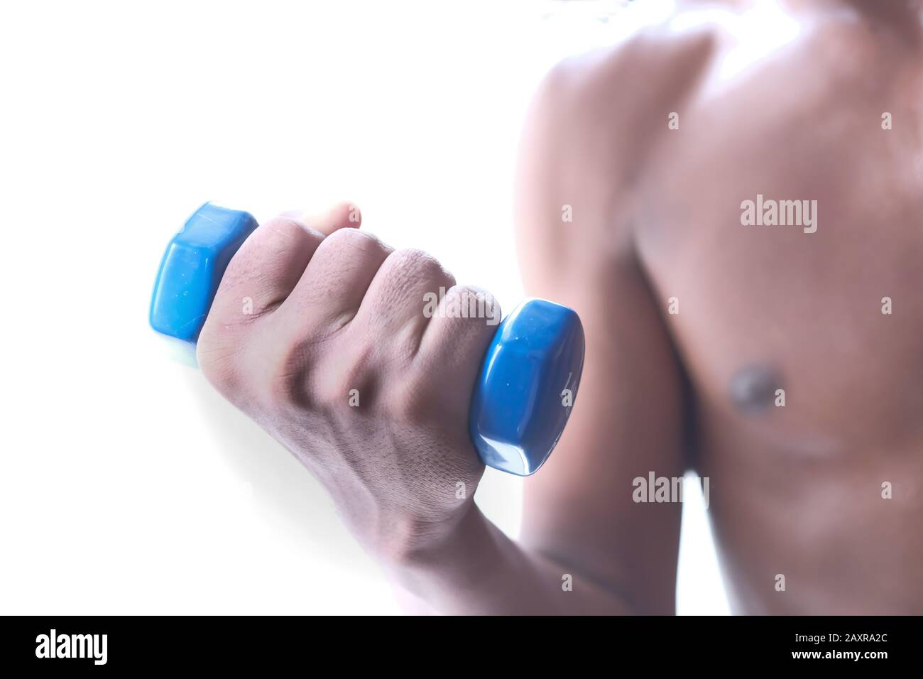 Man flexing biceps close hi-res stock photography and images - Alamy