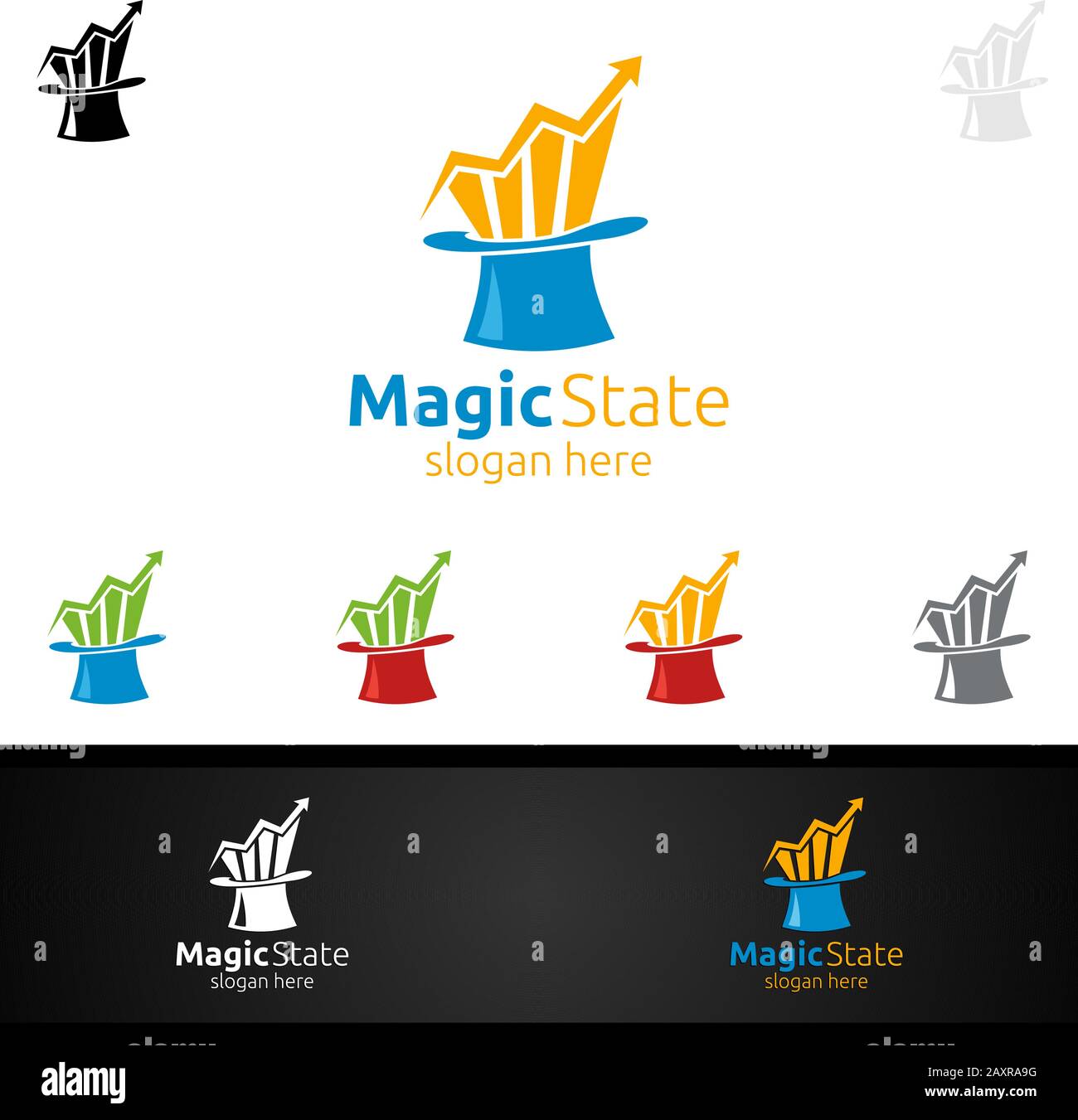 Magic Marketing Financial Advisor Logo Design Template Stock Vector ...