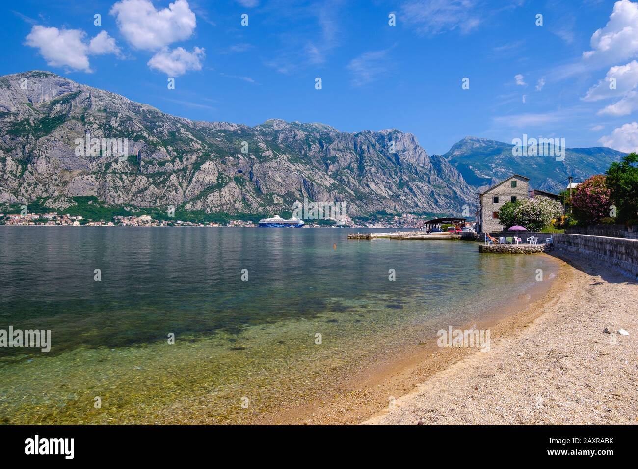 Kotor bay prcanj beach hi-res stock photography and images - Alamy