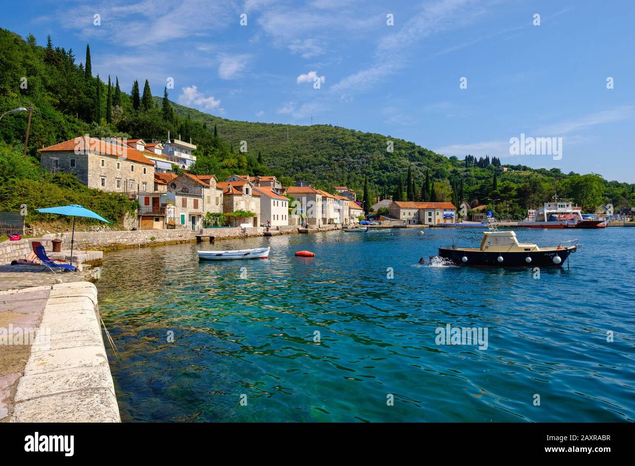Lepetane, Bay of Kotor, Montenegro Stock Photo - Alamy