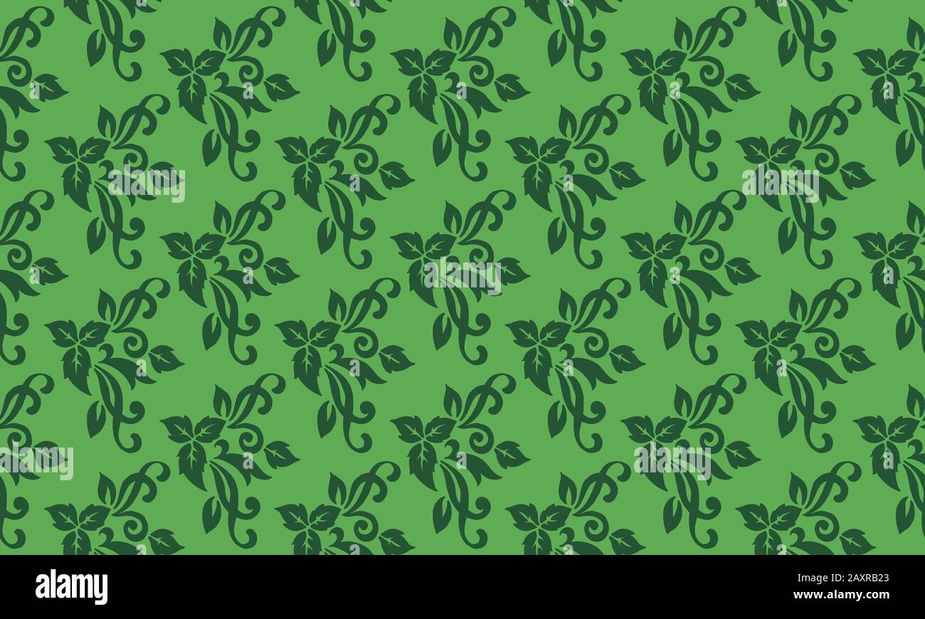 Spring floral pattern background, with unique leaf and floral design ...