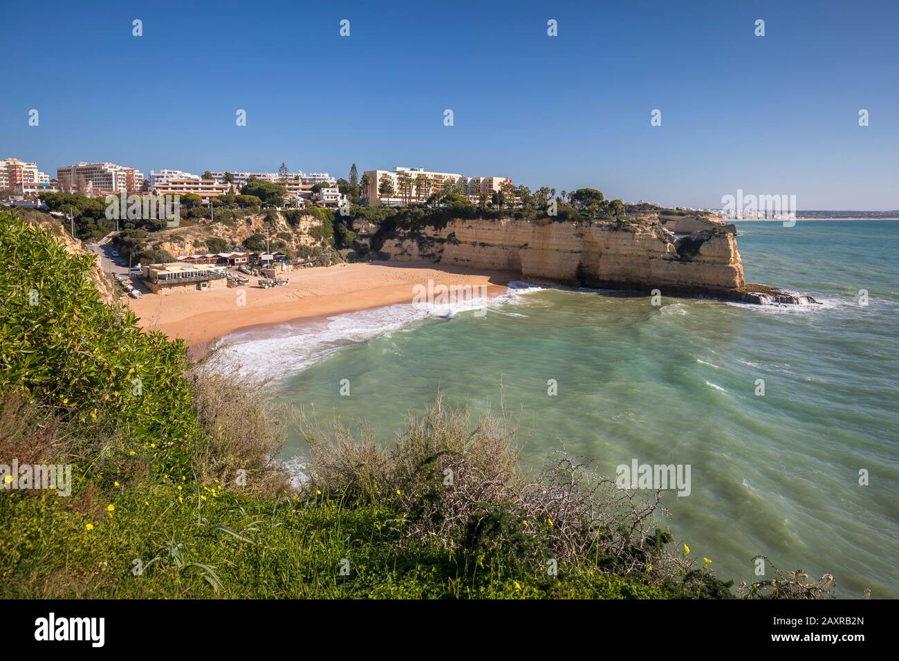 Praia da Senhora da Rocha, Atlantic Ocean, Armacao de Pera, Algarve ...