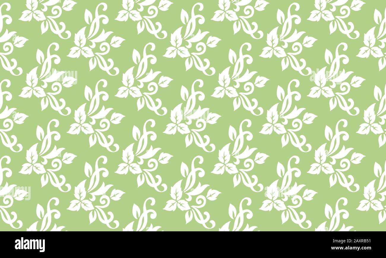 Seamless spring flower pattern background, with leaf and floral simple ...
