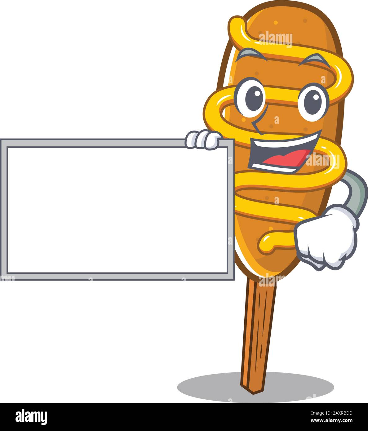 cartoon character of corn dog design concept bring a board Stock Vector ...