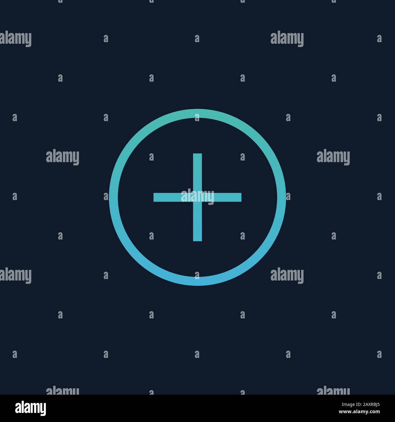 Plus sign icon. Positive symbol. Zoom in. Add Round button. Stock ...