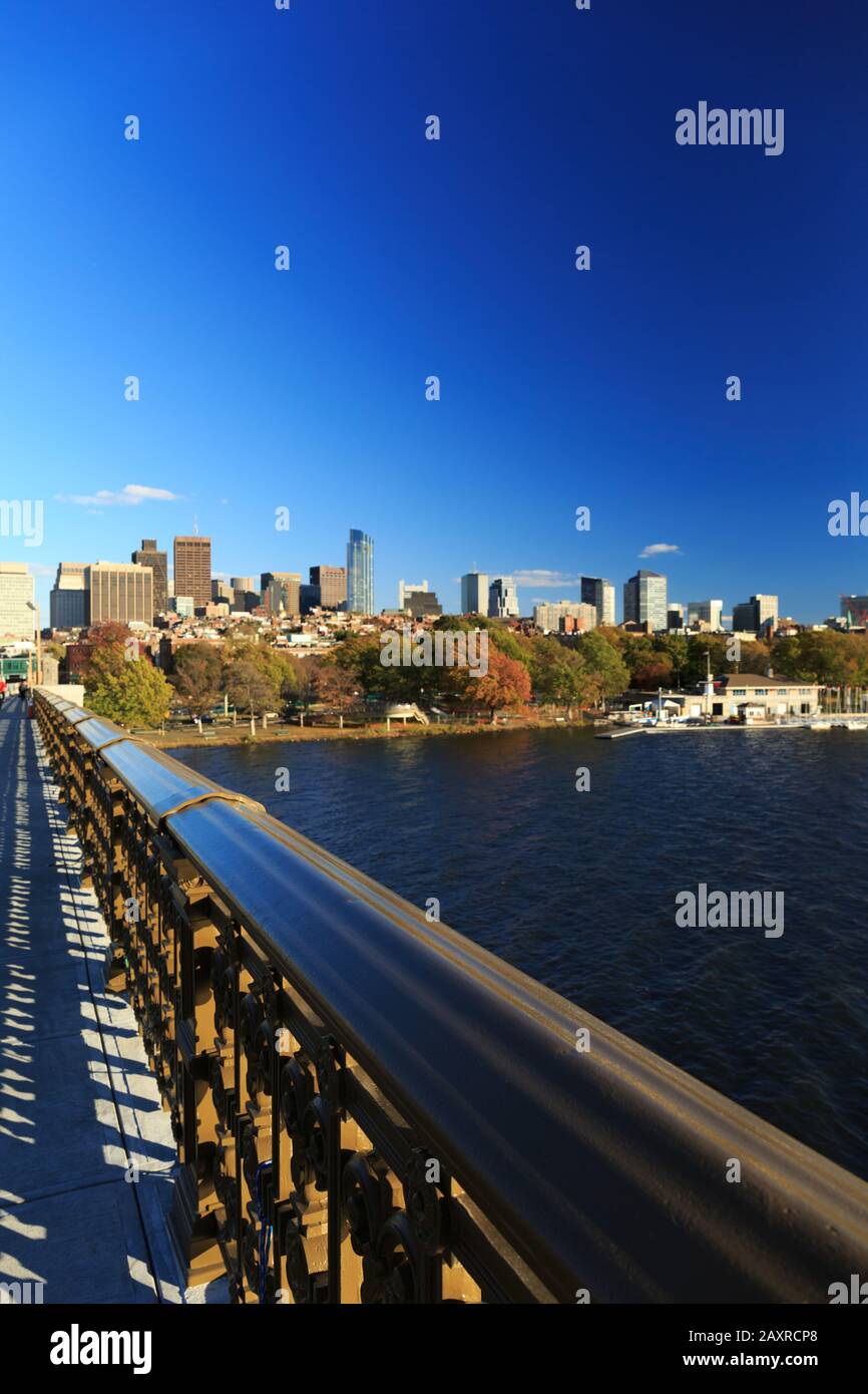 Boston Downtown view from Longfellow Bridge. Cityscape concept ...
