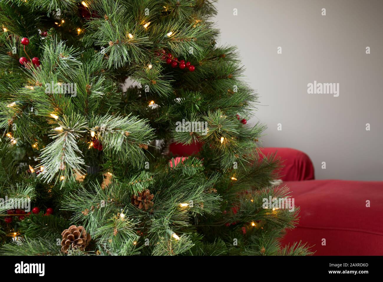 Christmas tree background. Holiday concept. Horizontal Stock Photo - Alamy