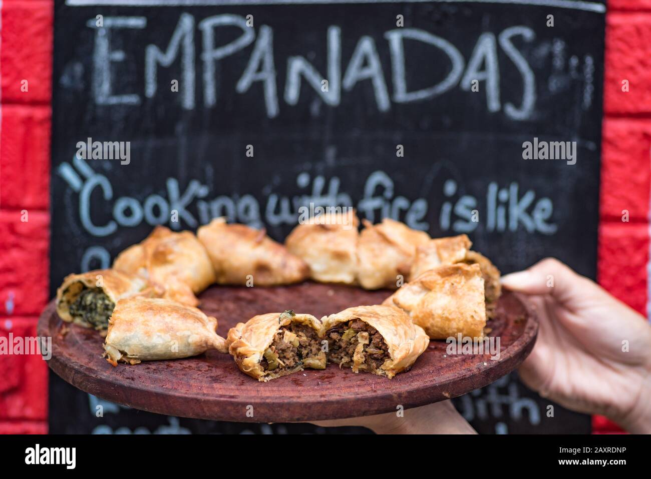 Plate of Empanadas Stock Photo - Alamy