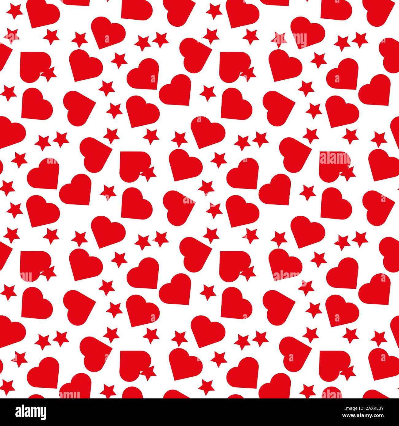 Red Heart and star seamless pattern. Colorful hearts. Packaging design ...