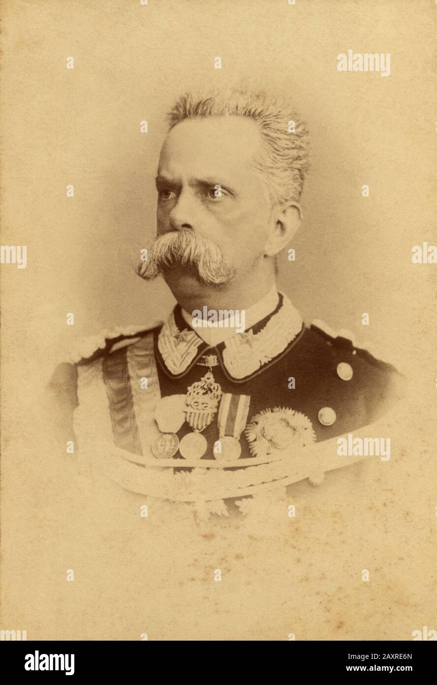 1895 ca , Florence , ITALY : The official portrait of King of Italy ...