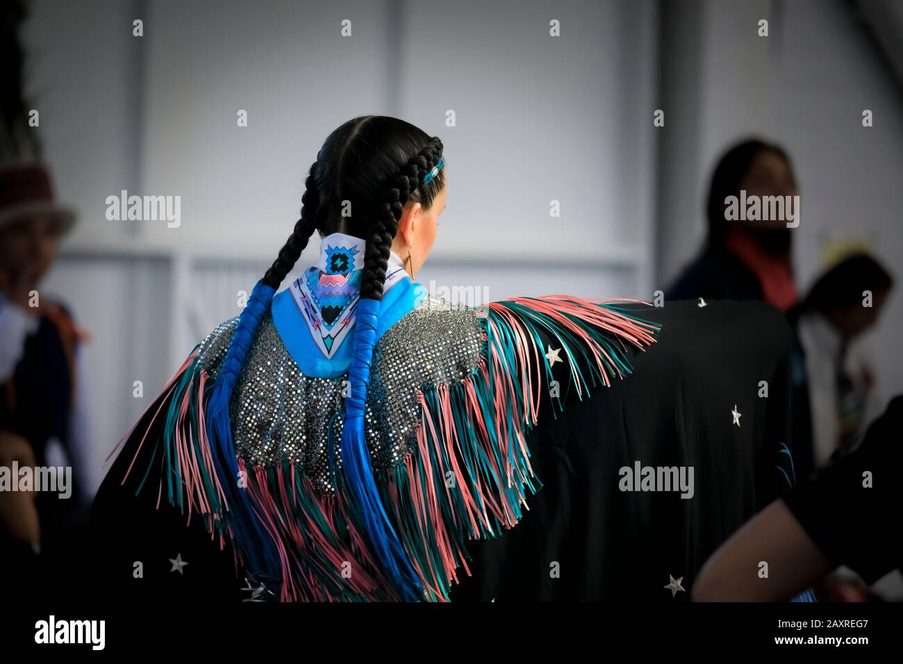 San Francisco, USA - February 08, 2020: Native American Indian woman ...