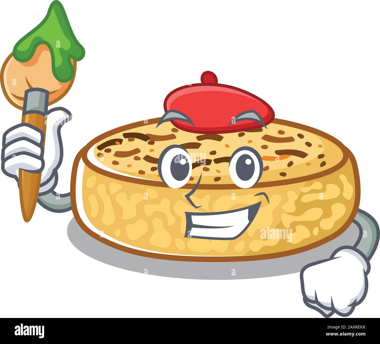 A cute picture of crumpets as an Artist having a brush Stock Vector ...
