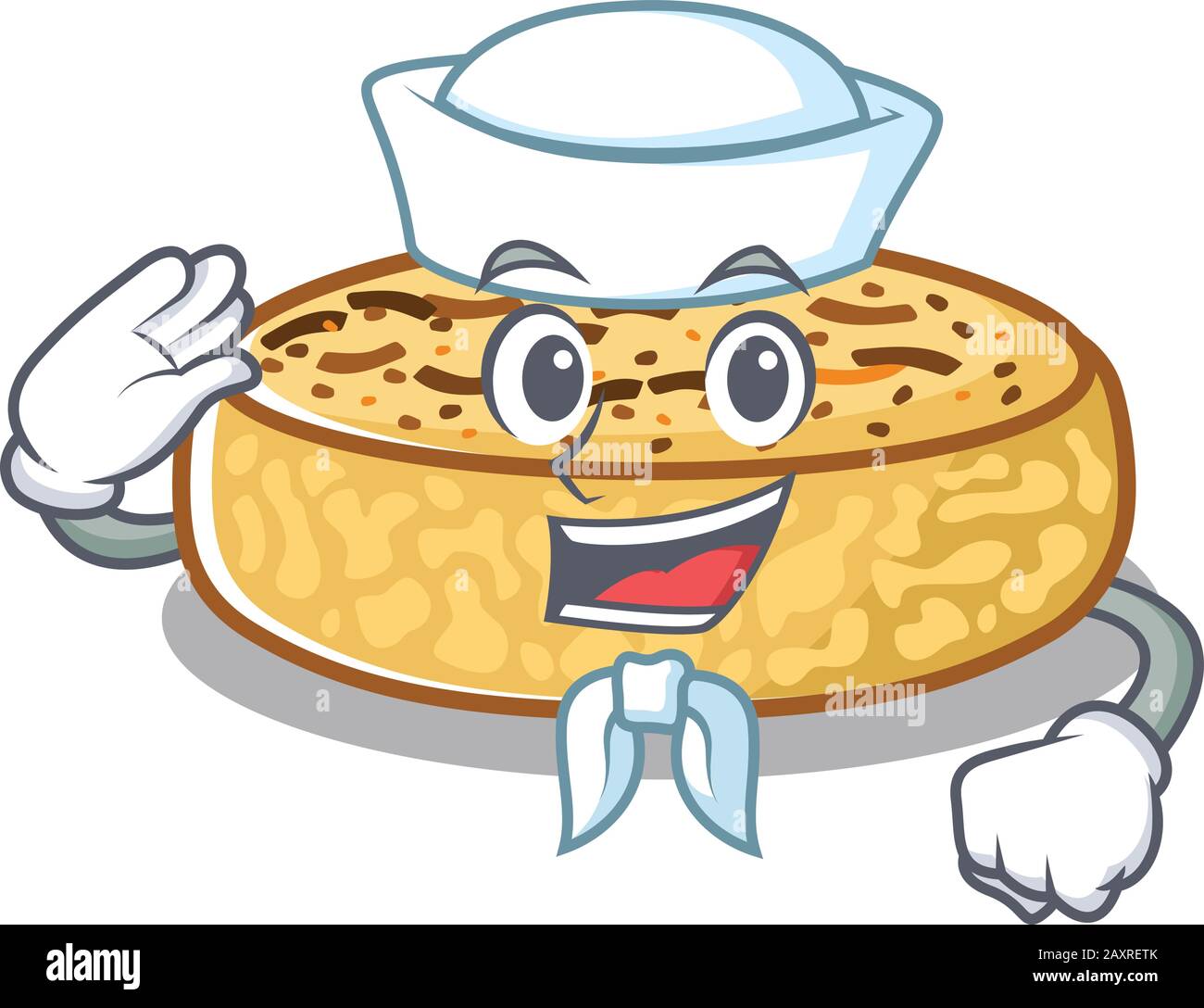 Crumpets cartoon with concept Sailor wearing hat Stock Vector Image ...