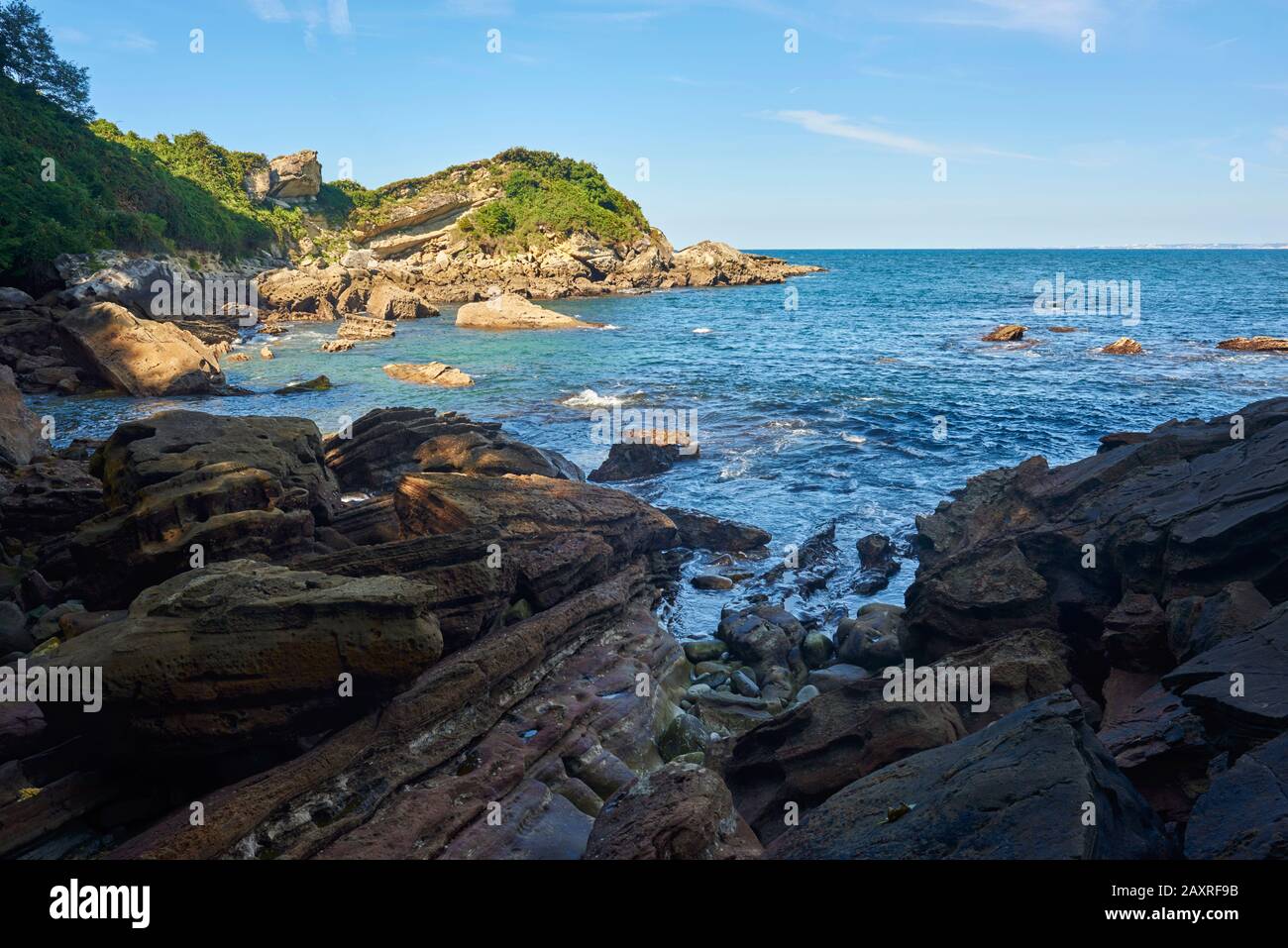 Landscape, coast, sea, Hondarribia, Basque Country, Spain Stock Photo ...