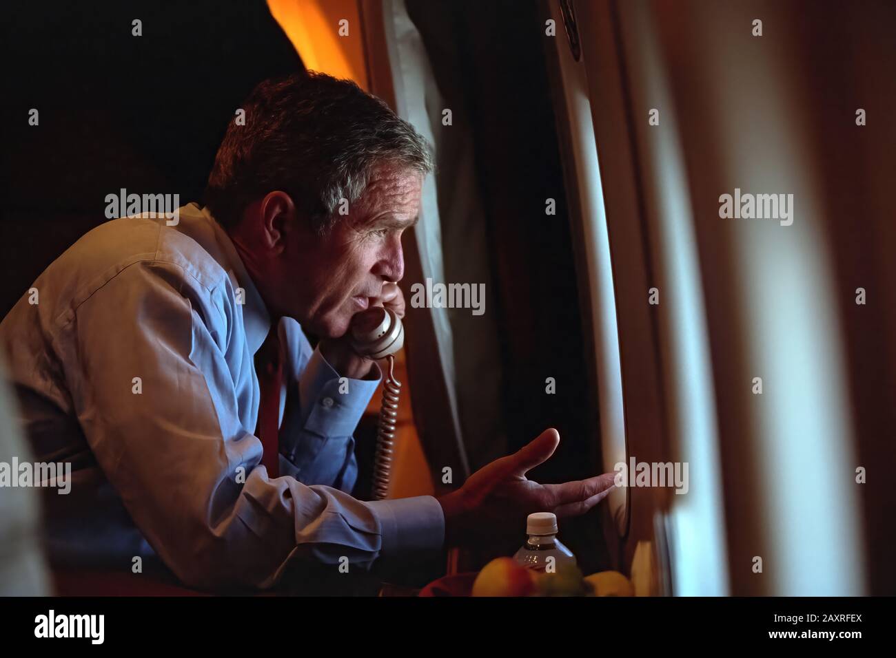 President George W. Bush on the phone with Vice President Dick Cheney ...