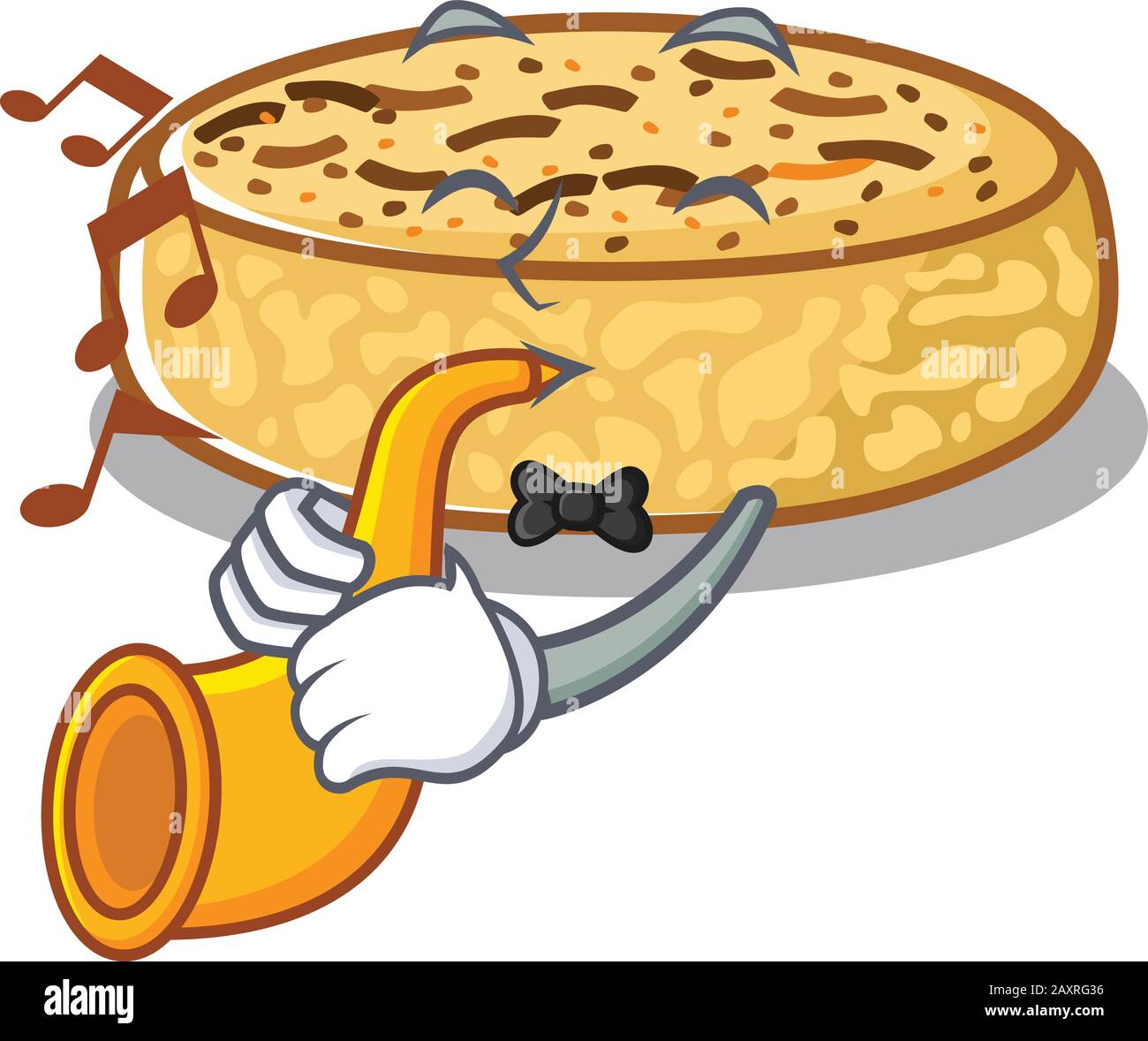 mascot design concept of crumpets playing a trumpet Stock Vector Image ...