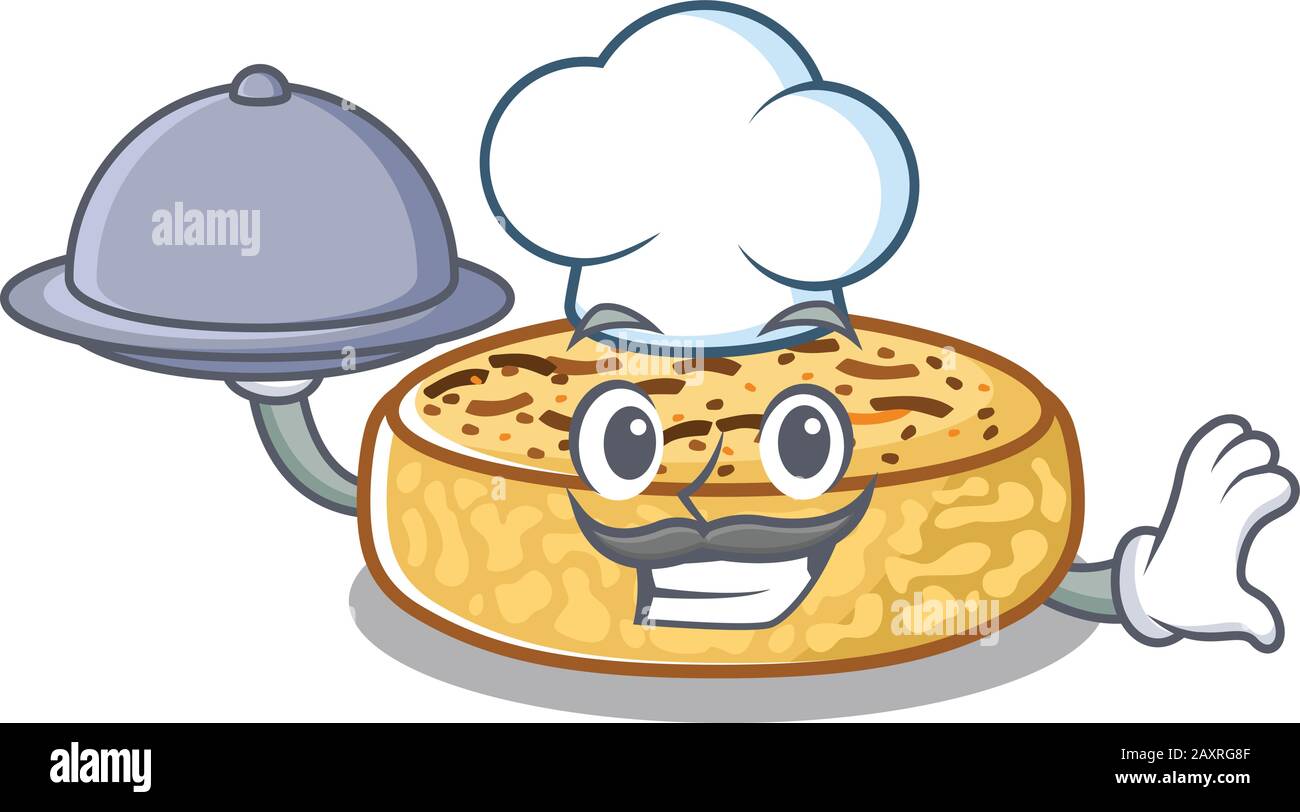 A picture of crumpets as a Chef serving food on tray Stock Vector Image ...