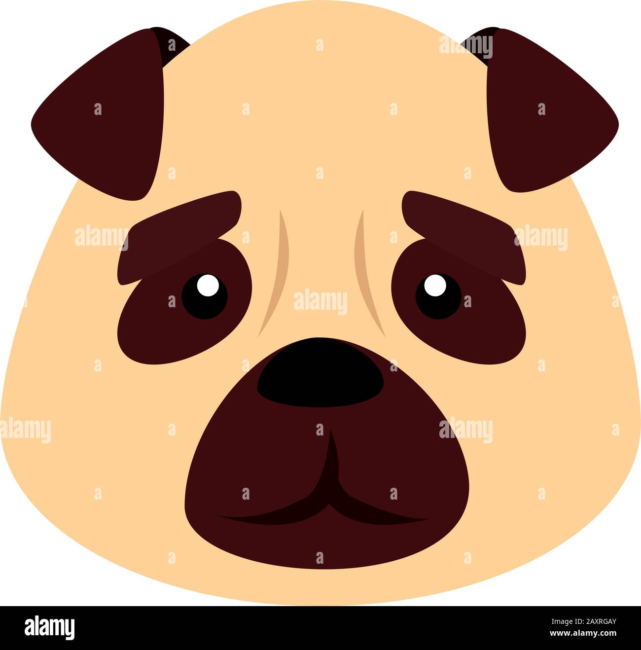 face of cute dog animal isolated icon Stock Vector Image & Art - Alamy