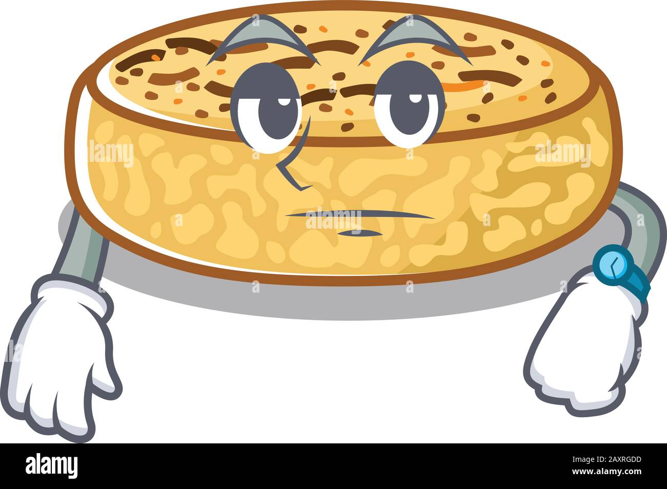 cartoon character design of crumpets on a waiting gesture Stock Vector ...