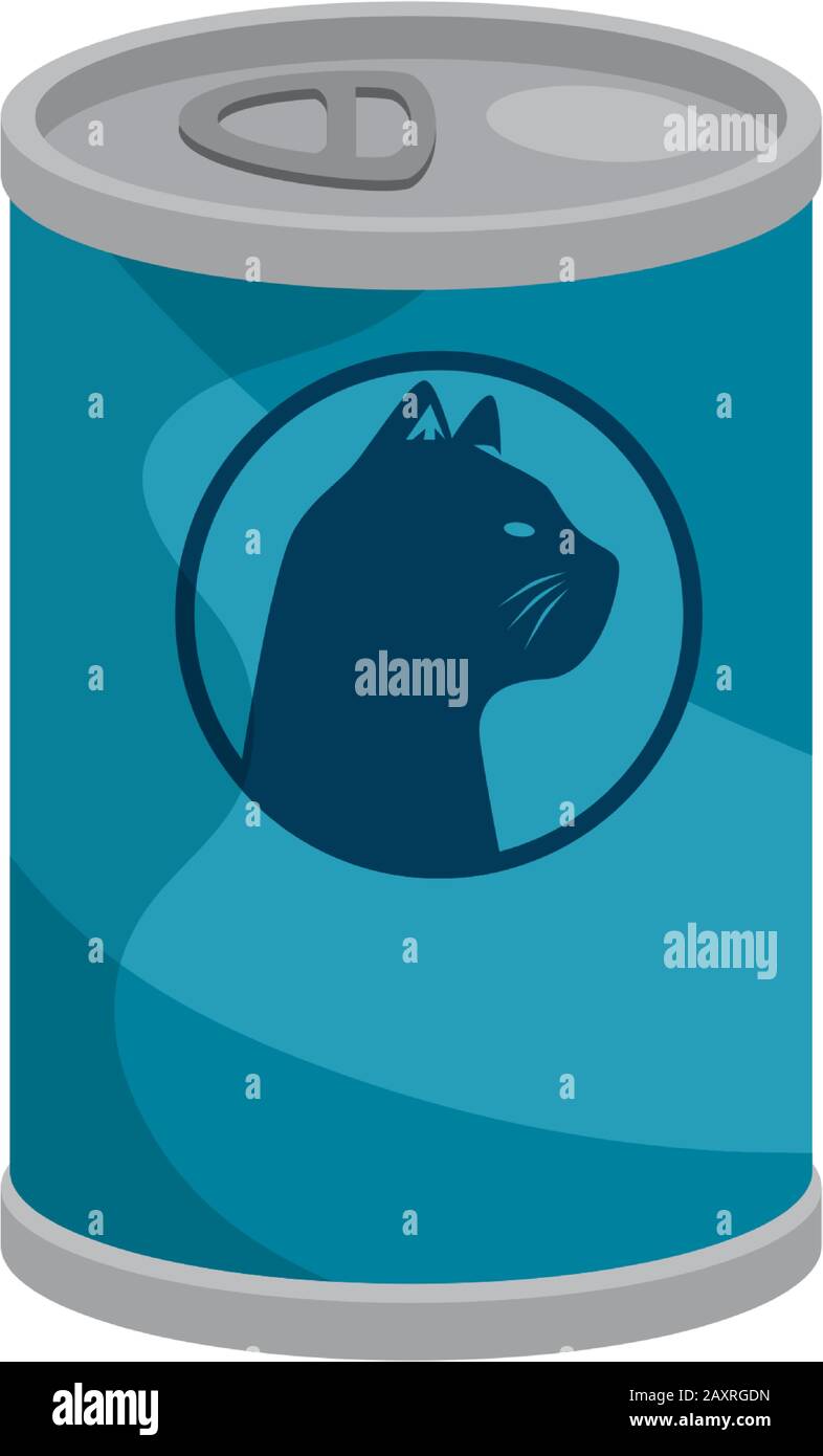 food cat in can isolated icon Stock Vector Image & Art - Alamy