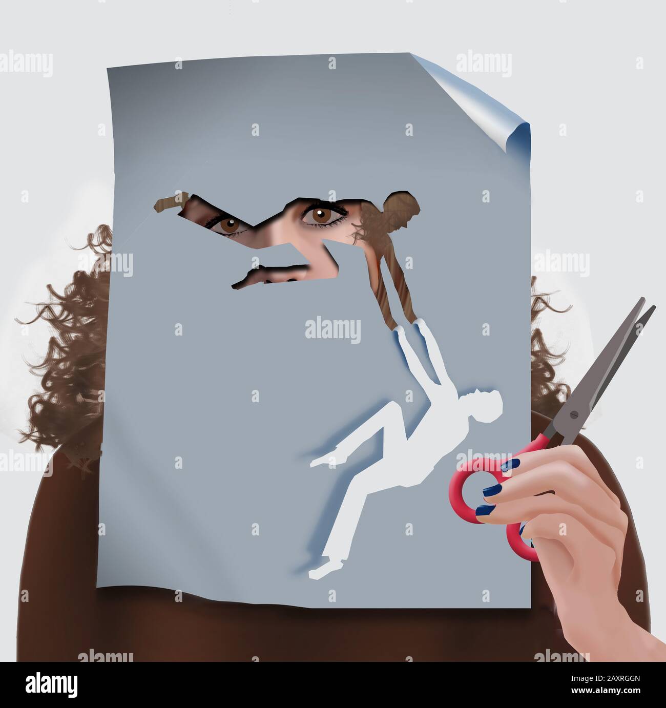 Female hand cut out hi-res stock photography and images - Alamy