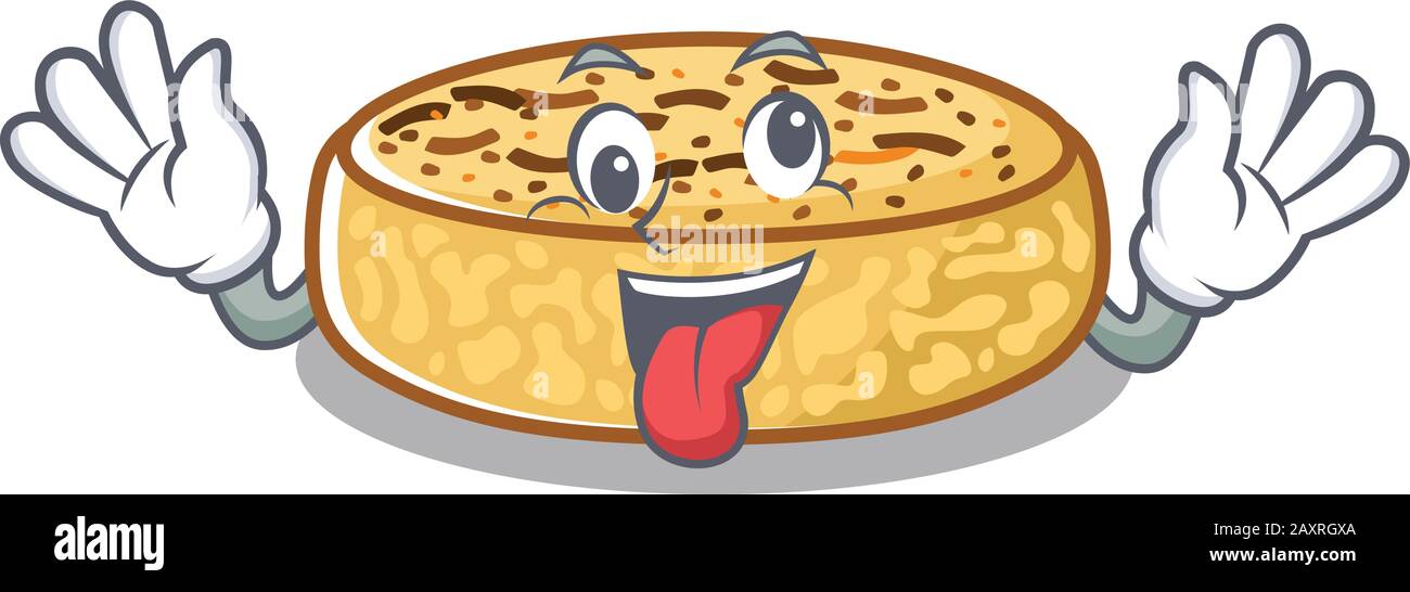 Cute sneaky crumpets Cartoon character with a crazy face Stock Vector ...