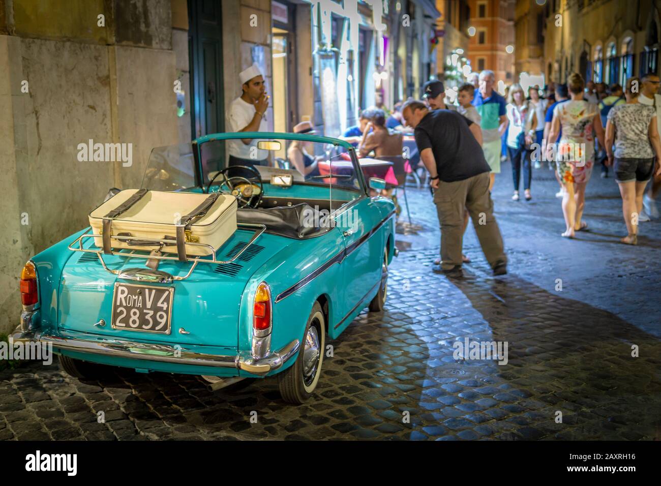 Vintage car in Rome, Lazio, Italy Stock Photo - Alamy