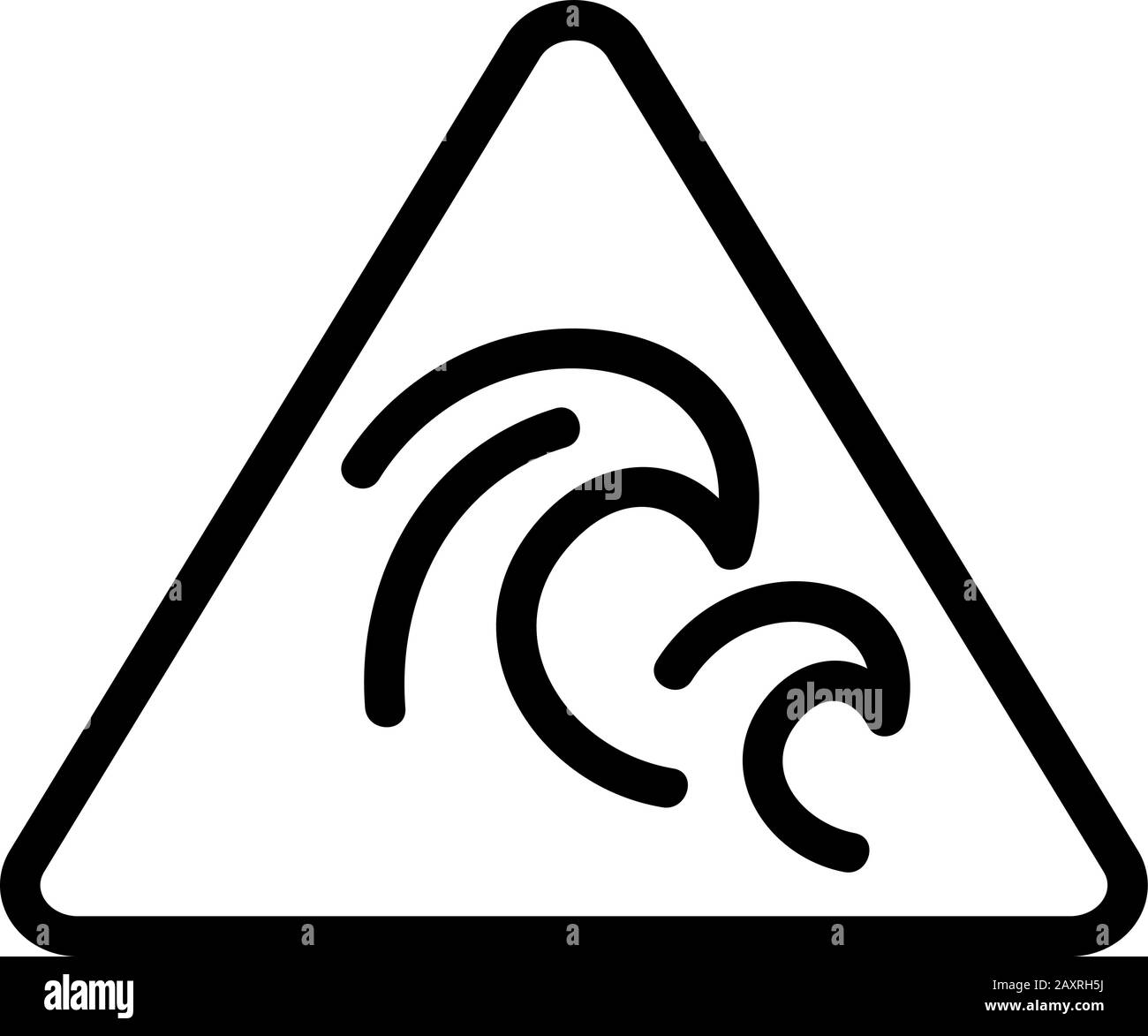 Tsunami icon vector. Isolated contour symbol illustration Stock Vector ...