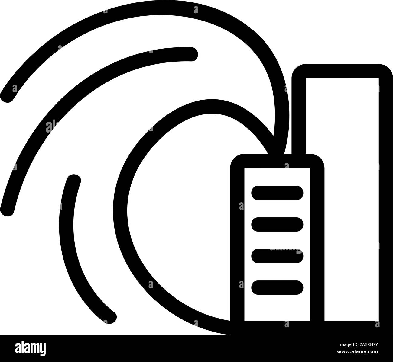 Tsunami City icon vector. Isolated contour symbol illustration Stock ...