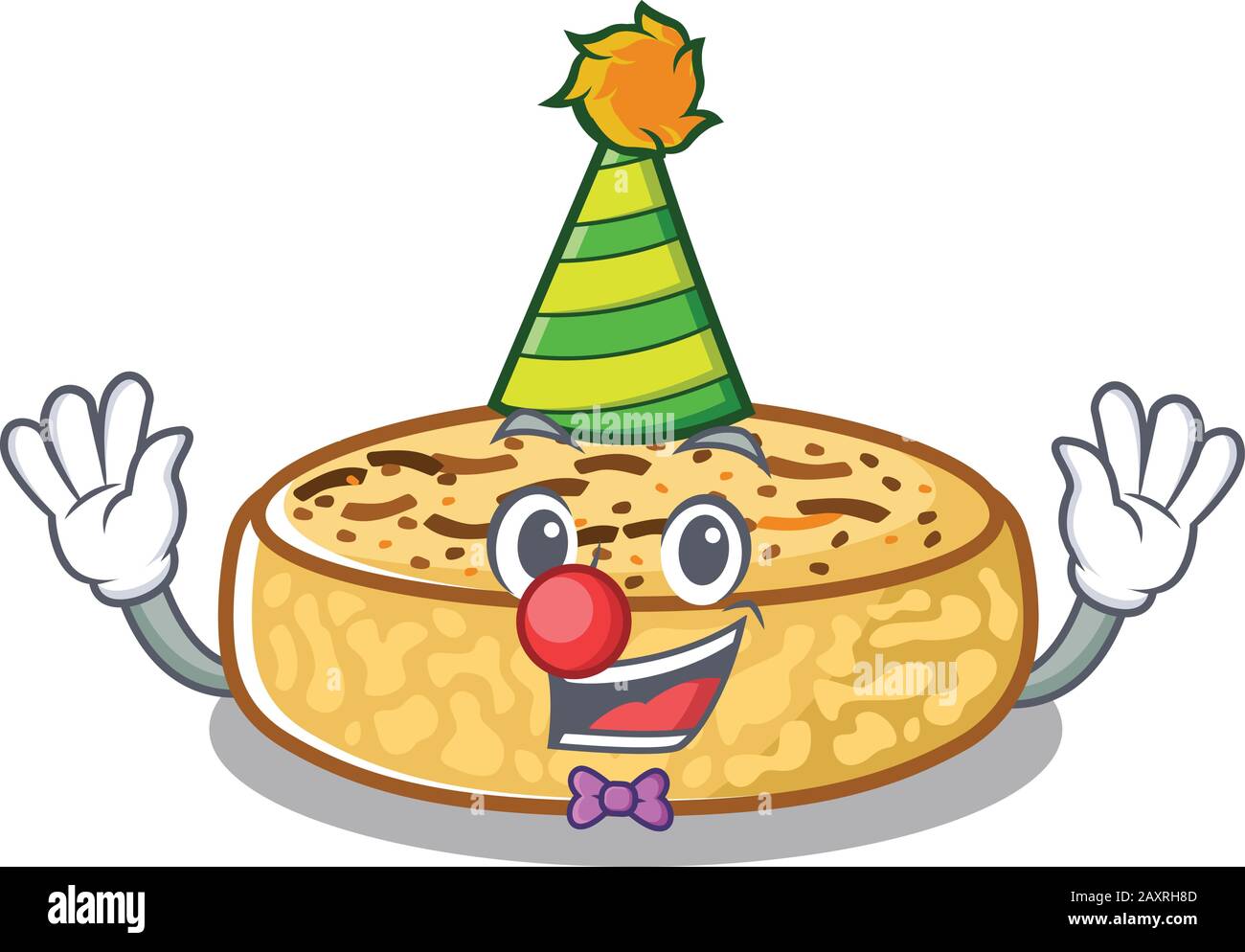 Funny Clown crumpets cartoon character mascot design Stock Vector Image ...
