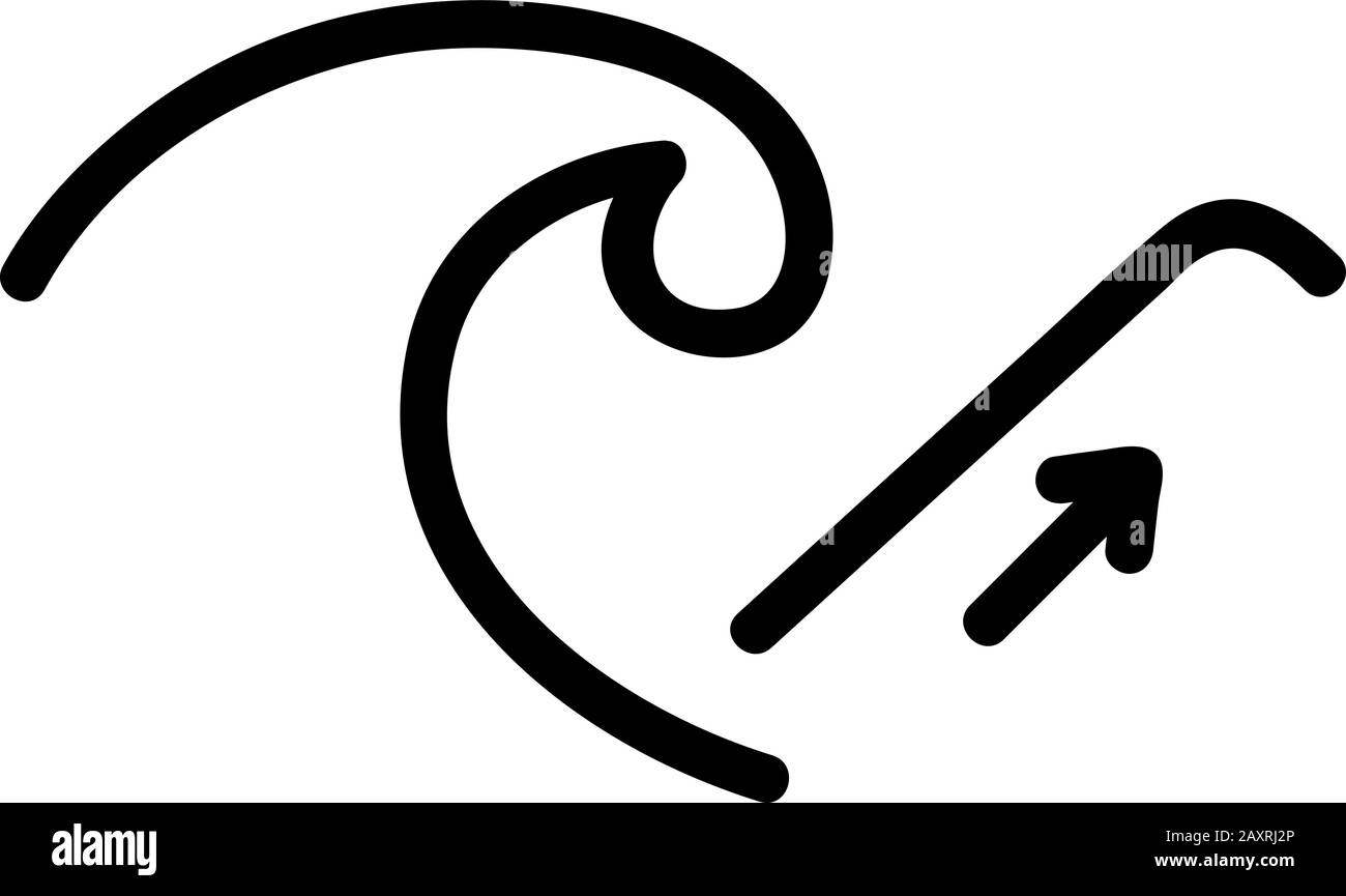 Tsunami icon vector. Isolated contour symbol illustration Stock Vector ...