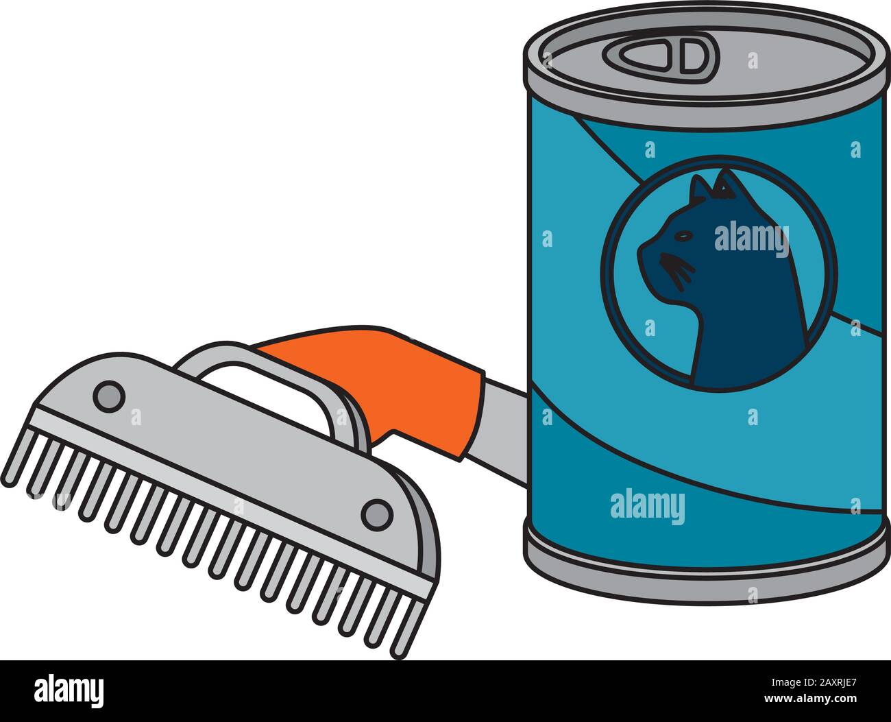 Comb hair cat Stock Vector Images - Alamy