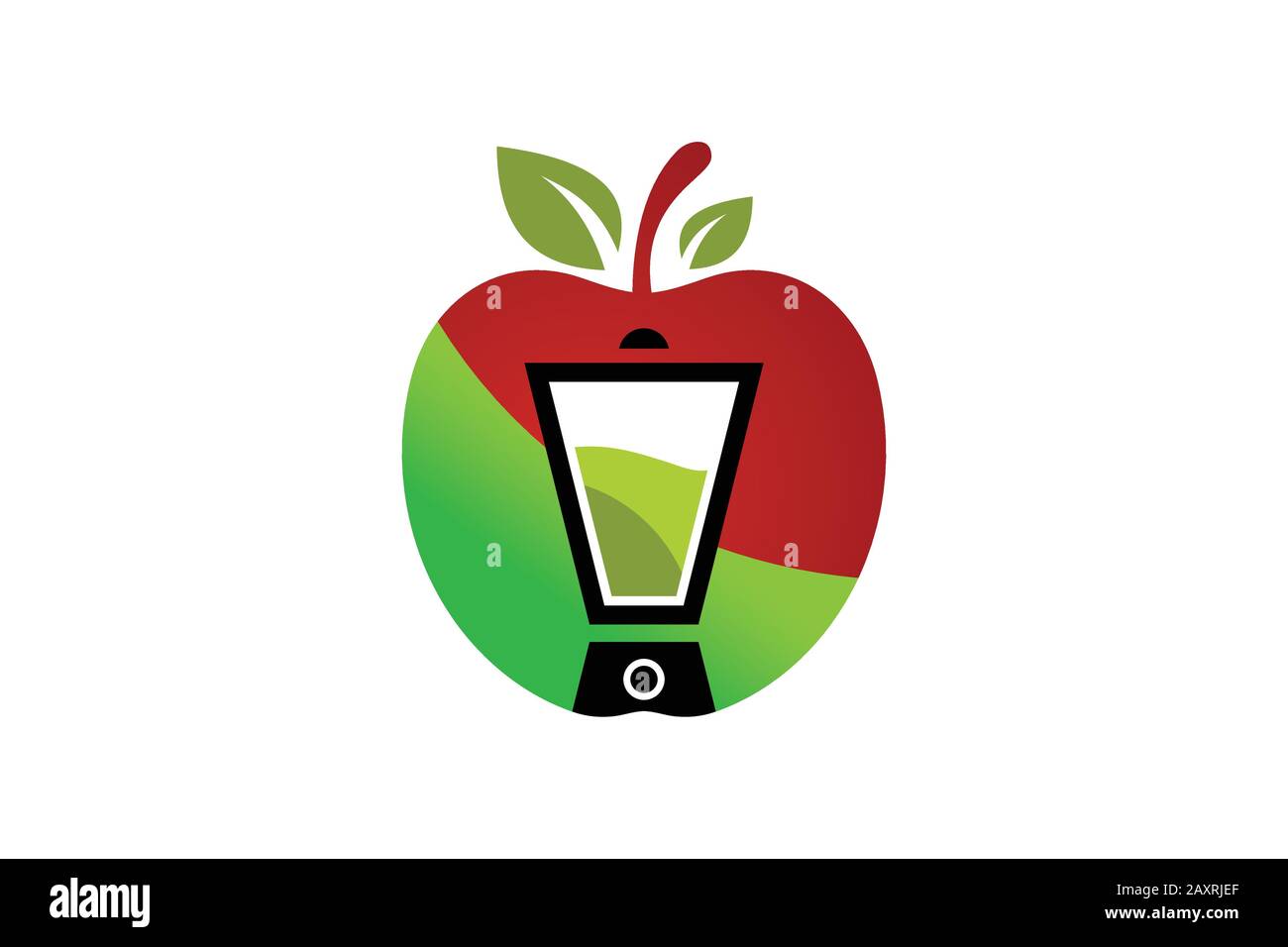 Fresh apple juice vector logo illustration isolated on white background ...