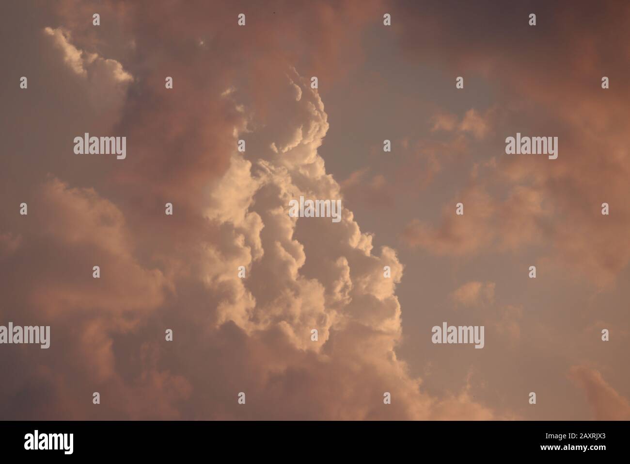 close up of red clouds in sunset , weather concept for rain season, red ...