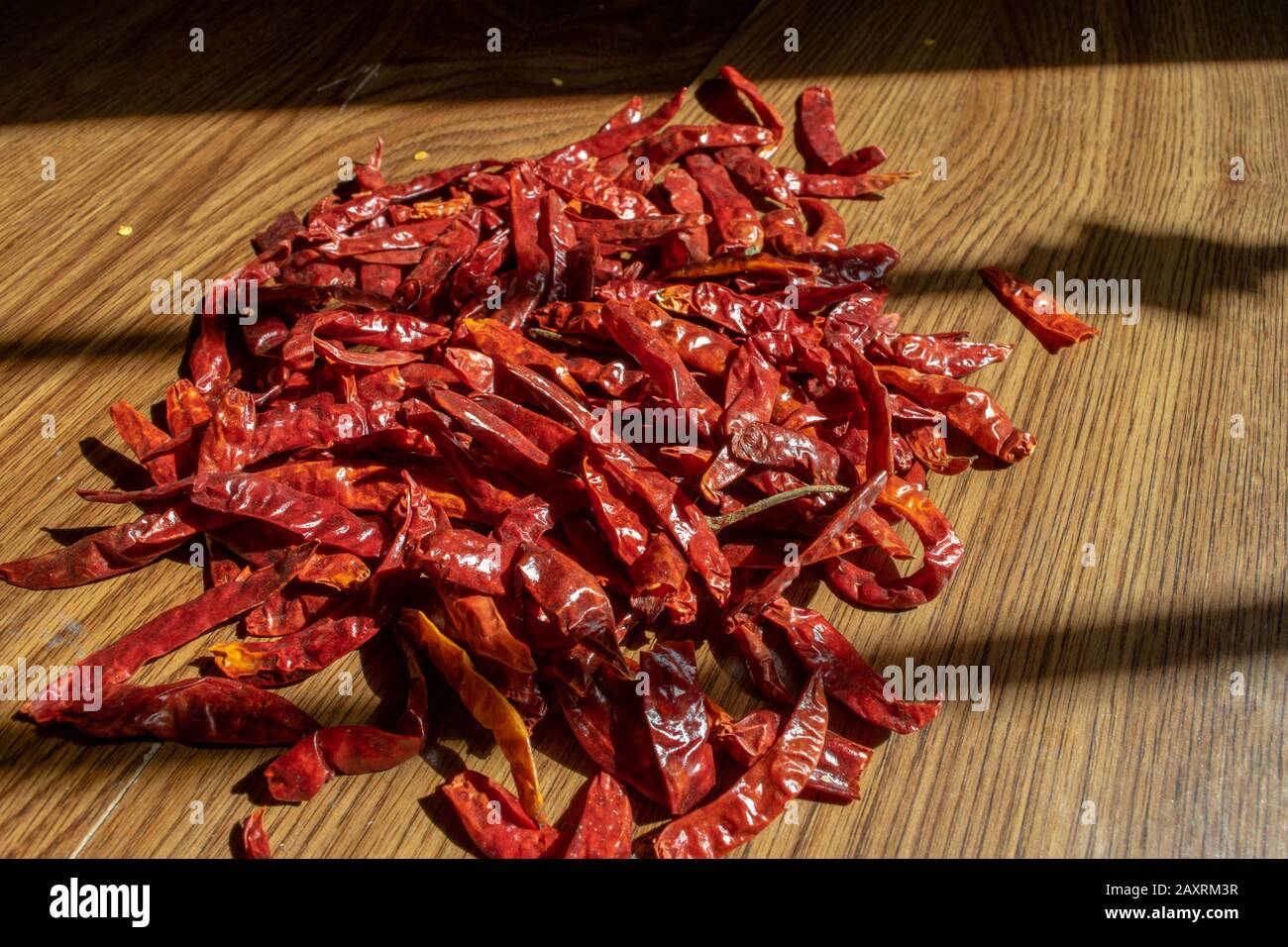 Gastronomic photo with natural light of Mexican tree peppers, one of ...