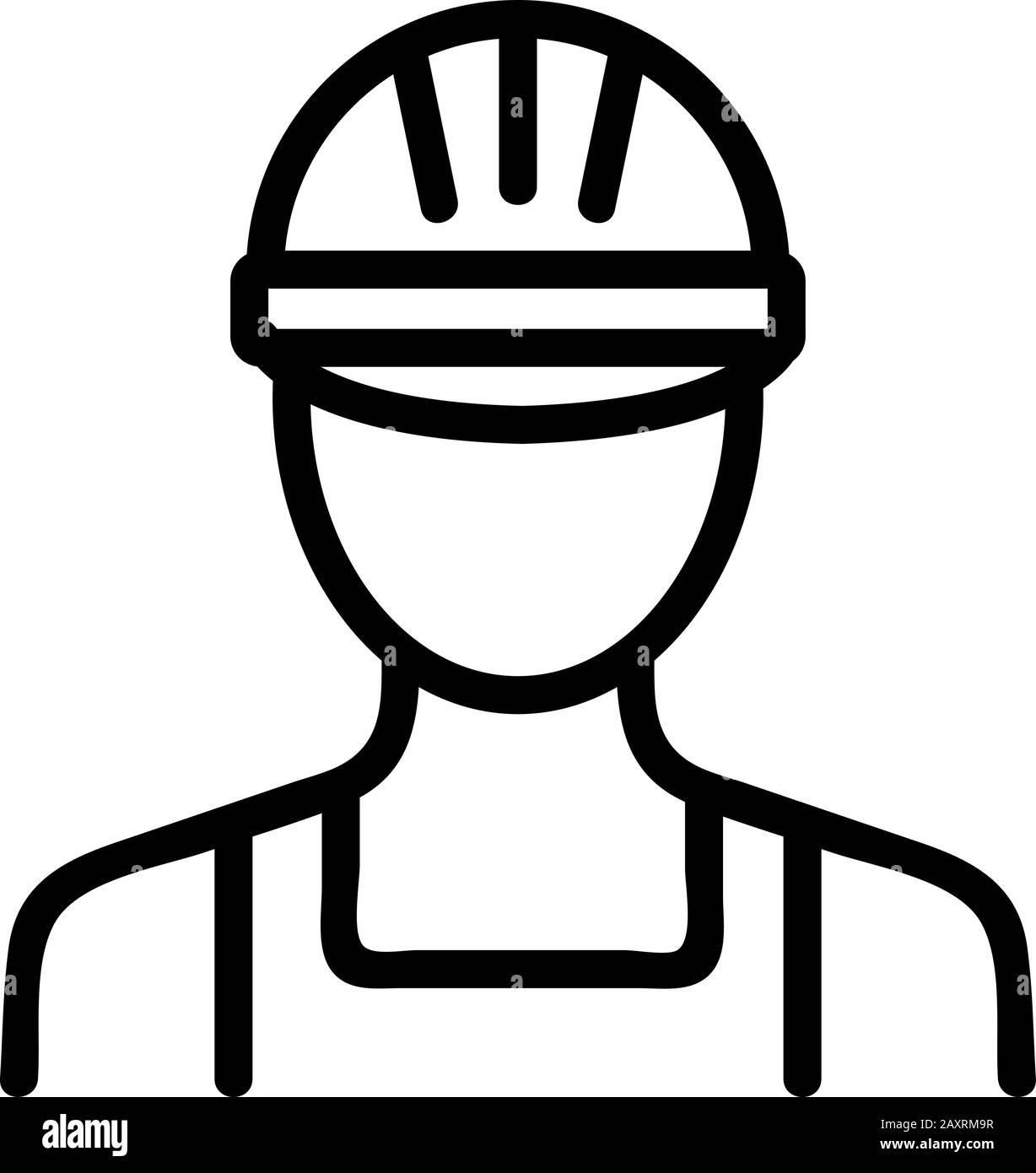 Builder icon vector. Isolated contour symbol illustration Stock Vector ...