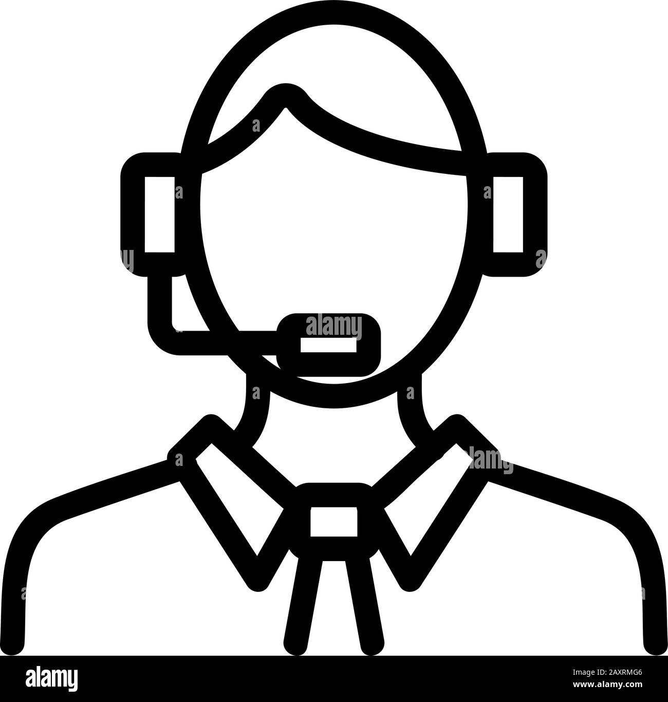 Dispatcher icon vector. Isolated contour symbol illustration Stock ...