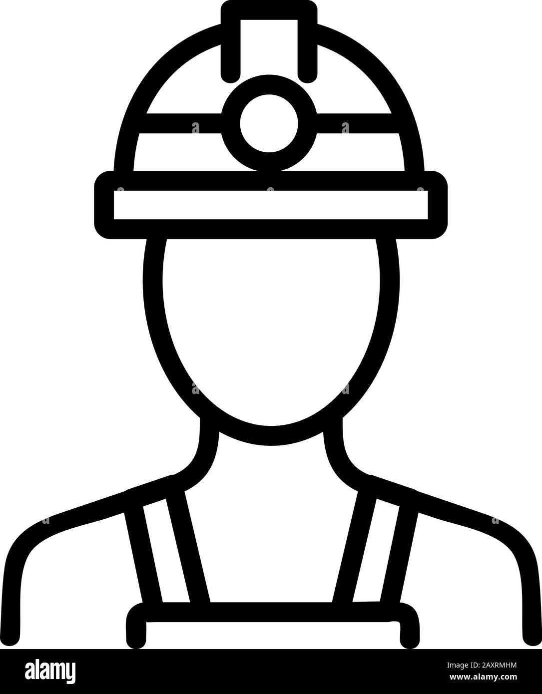 miner icon vector. Isolated contour symbol illustration Stock Vector ...