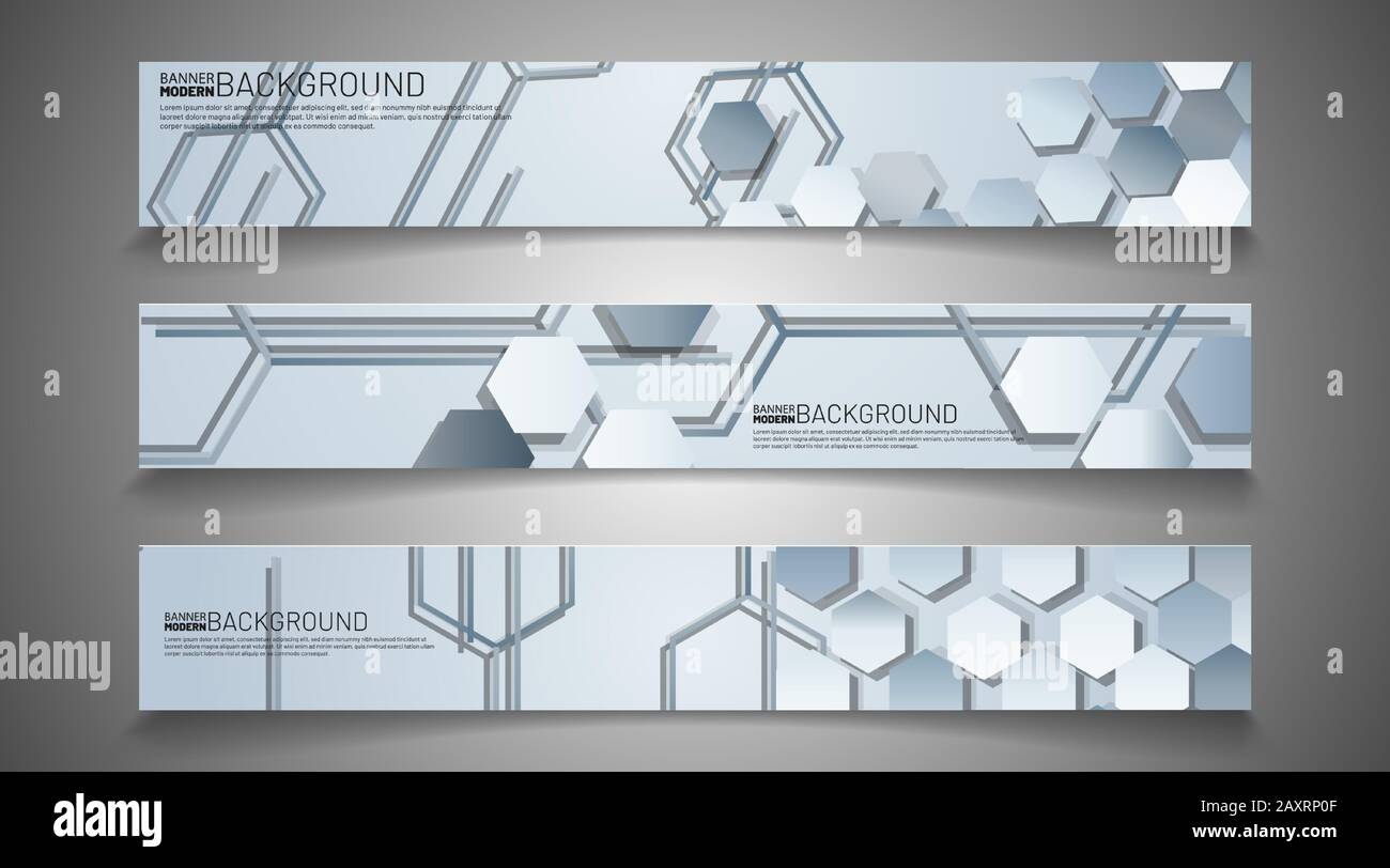 Modern vector design banner background. Abstract hexagon creative ...