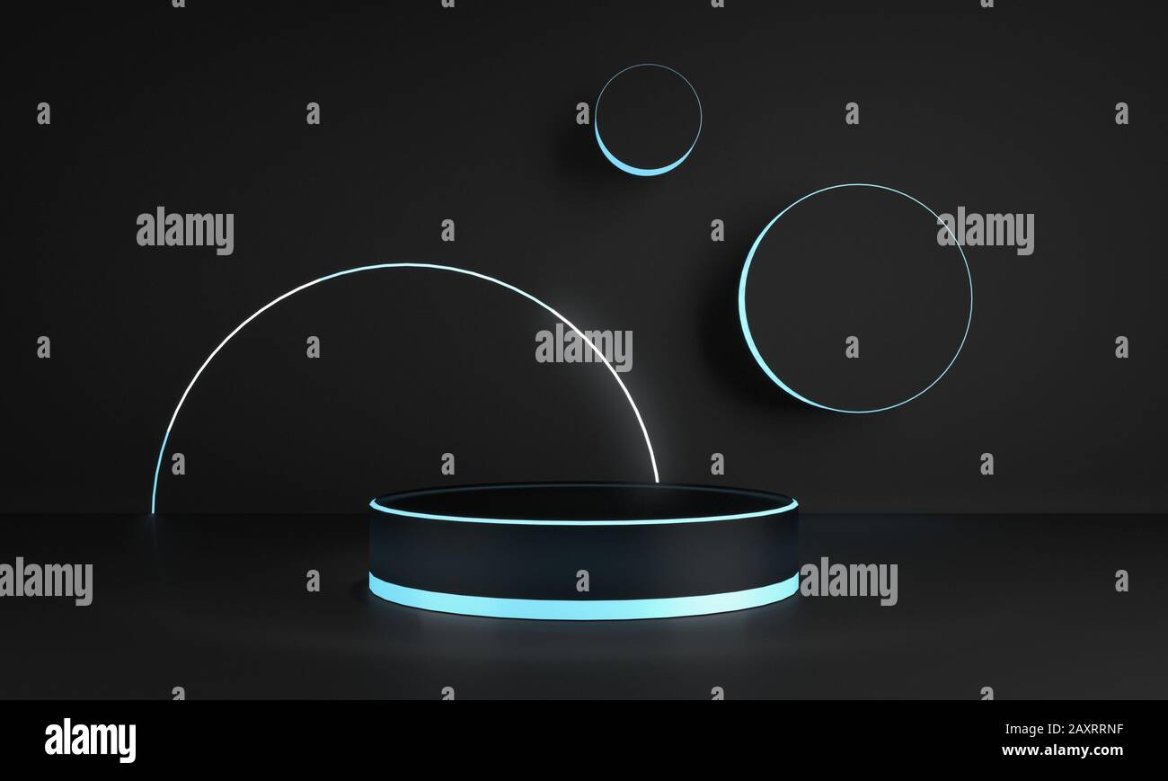 Pedestal for display, platform for design. 3D rendering Stock Photo - Alamy